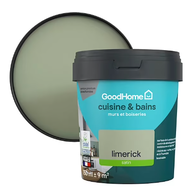 Dooitch - Peinture cuisine et salle de bains GoodHome vert Limerick ...