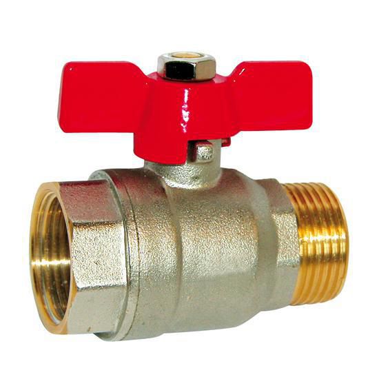 DOOITCH - Galvanized steel ball valve with male-female butterfly handle ...