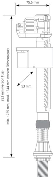 Dooitch - Compact silent float valve NF low supply white 350 g